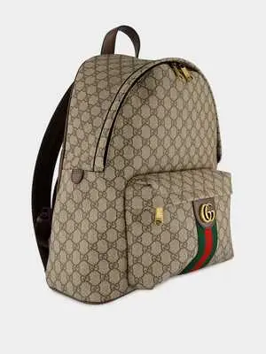 Gucci Beige Gg Monogram Twill Backpack