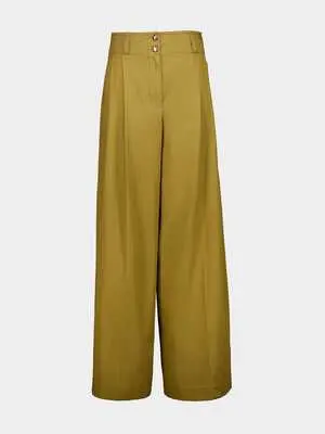 Zimmermann Luna Tailored Wide-leg Trousers - Brown