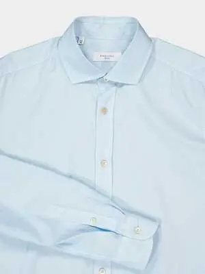 Boglioli Sky Cotton Long-sleeve Shirt - Blue