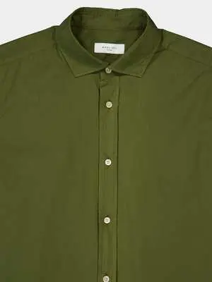 Boglioli Khaki Cotton Long-sleeve Shirt - Green