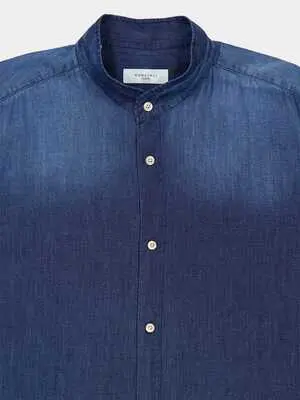 Boglioli Cotton Mandarin Collar Shirt