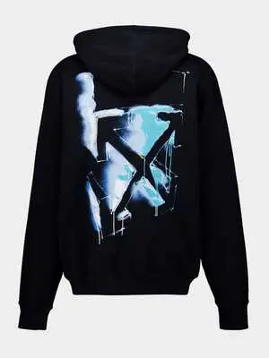 Off-White 3d Arrow Spray Skate Hooded Sweatshirt - Black
