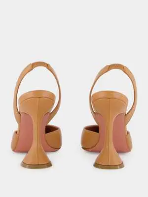 Amina Muaddi Holli 95 Slingback Pumps - Brown