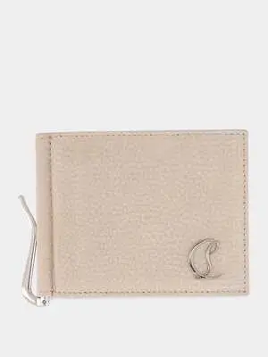 CHRISTIAN LOUBOUTIN Mooncrest Money Clip Wallet - Beige