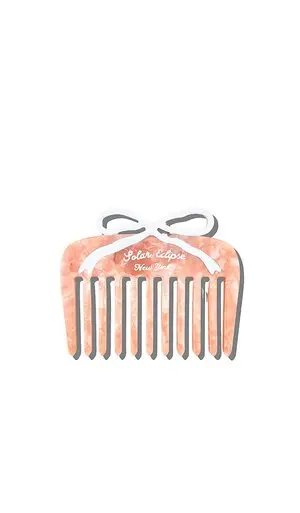 SOLAR ECLIPSE Hand-painted Vintage Bow Pocket Comb - Pink