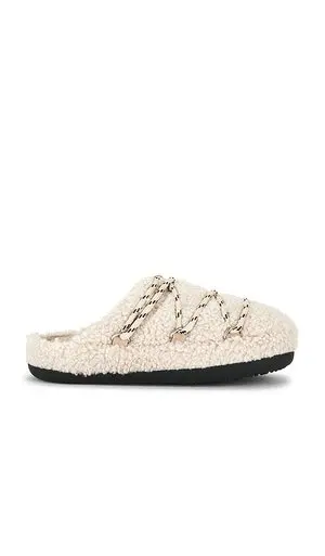 Moon Boot Teddy Slipper In Beige - Sand