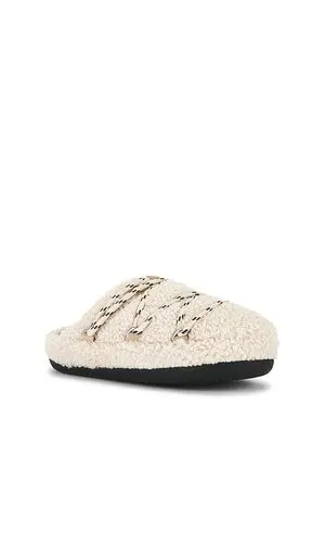 Moon Boot Teddy Slipper In Beige
