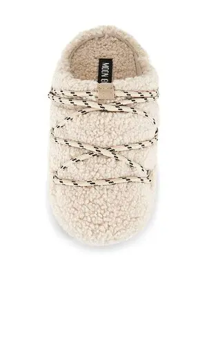 Moon Boot Teddy Slipper In Beige