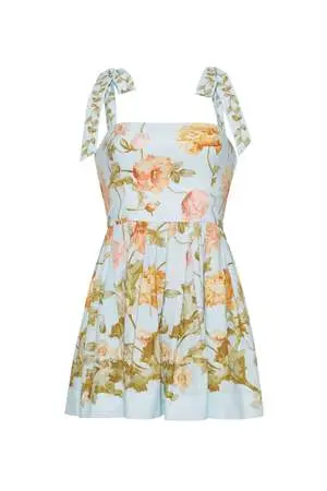 Cara Cara Tula Mini Dress - Lockwood Flora Sky