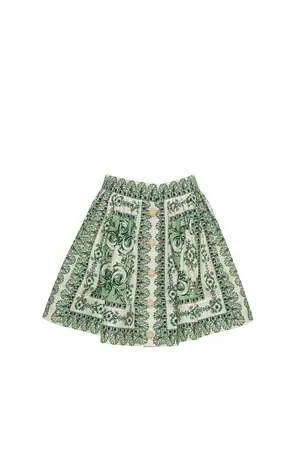 Cara Cara Betty Mini Skirt - Hudson Scarf Mint