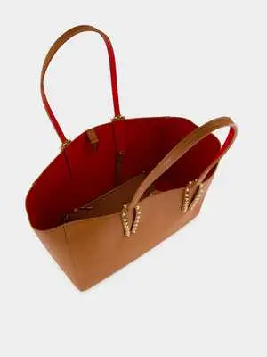 CHRISTIAN LOUBOUTIN Cuoio Cabata Small Tote Bag - Brown