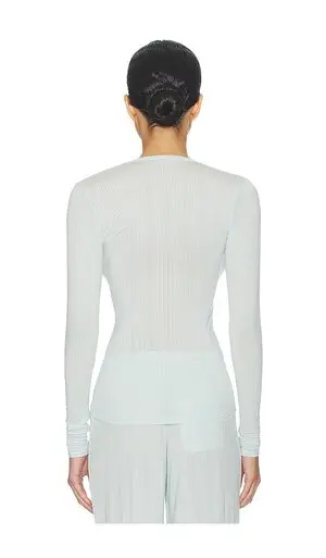 NEGATIVE UNDERWEAR Whipped Henley In Baby Blue - Mist