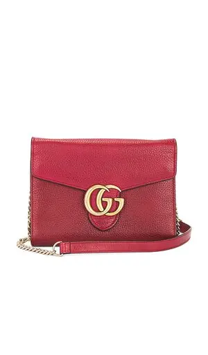FWRD RENEW Gucci Gg Marmont Wallet On Chain - Red