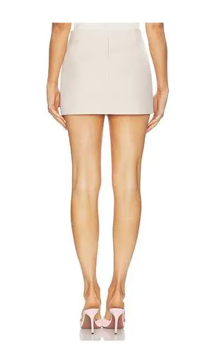 AEXAE Wool Contoured Mini Skirt In Blush