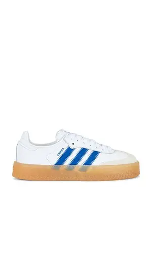 ADIDAS ORIGINALS Samba Sneaker In White - Footwear White  Blue & Clear Sky