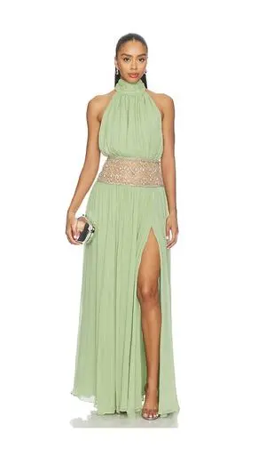 Retrofete Kreeli Halterneck Gown - Matcha