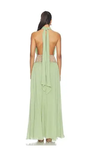 Retrofete Kreeli Halterneck Gown - Matcha