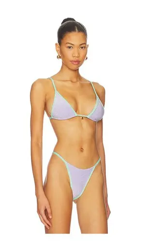 FAE Lumi Triangle Bikini Top In Purple
