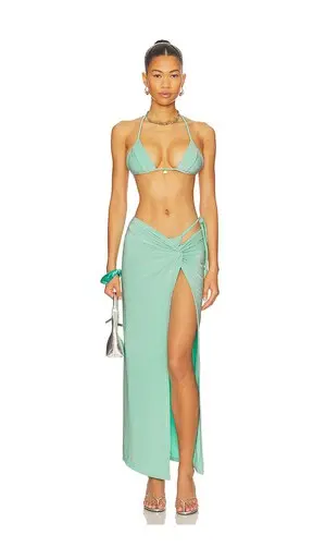 FAE Honey Triangle Bikini Top In Mint