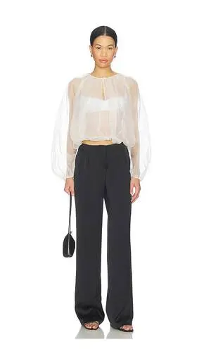 FRAME The Sheer Balloon Blouse