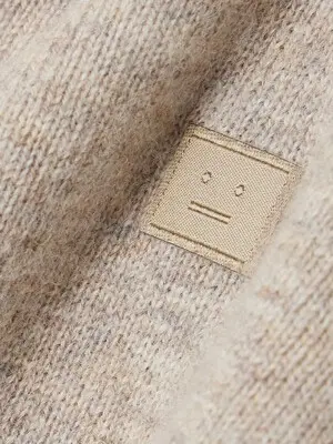 Acne Studios Appliquéd Wool-blend Cardigan - Neutrals
