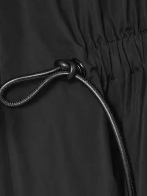 Max Mara Cotton Maxi Shirt Dress With Drawstring - Black