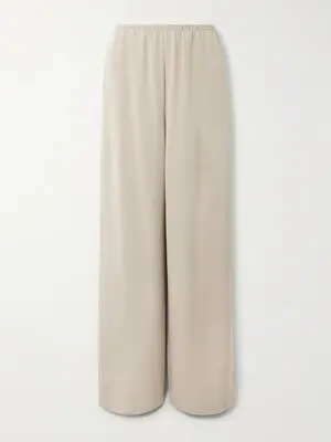 Max Mara Stretch-silk Wide-leg Trousers