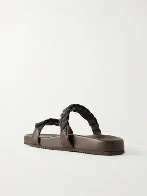 Brunello Cucinelli Bead-embellished Leather Sandals