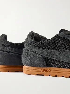 AUTRY Windspin Suede-trimmed Mesh Sneakers - Black