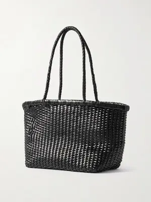 Dragon Diffusion B Weave Small Woven Leather Tote - Black