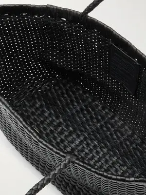 Dragon Diffusion B Weave Small Woven Leather Tote - Black