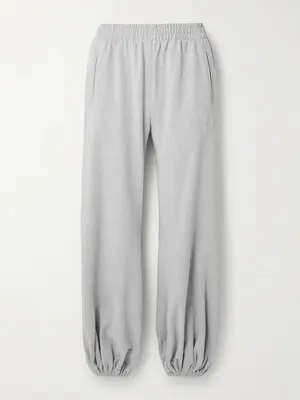 Norma Kamali Stretch-cotton Jersey Tapered Sweatpants - Gray