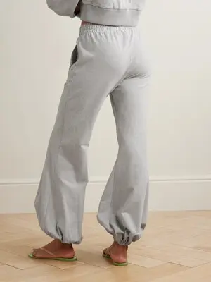 Norma Kamali Stretch-cotton Jersey Tapered Sweatpants - Gray
