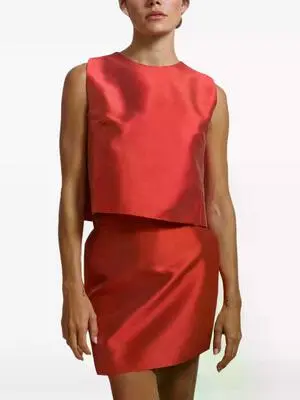 VIOLANTE NESSI Son Silk Top - Red
