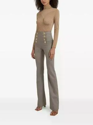 VIOLANTE NESSI Ribbed Knit Turtleneck Sweater - Neutrals