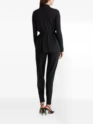 VIOLANTE NESSI Ribbed Knit Drawstring Trousers - Grey