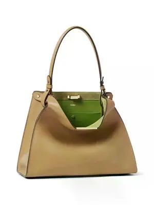 Fendi Leather Shoulder Bag - Neutrals