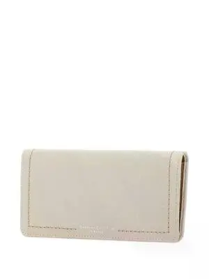 GIANNI CHIARINI Bubble Contrast-stitch Leather Wallet - Neutrals