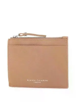 GIANNI CHIARINI Dollaro Pebbled Zip Leather Wallet