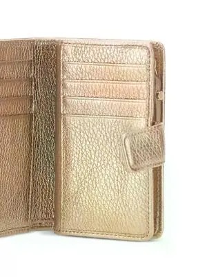 GIANNI CHIARINI Dollaro Pebbled Tab Wallet - Gold