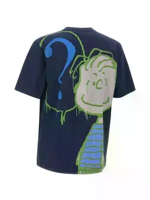 Iceberg Logo Patch Cartoon Print T-shirt