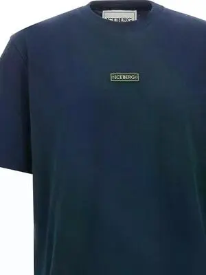 Iceberg Logo Patch Cartoon Print T-shirt
