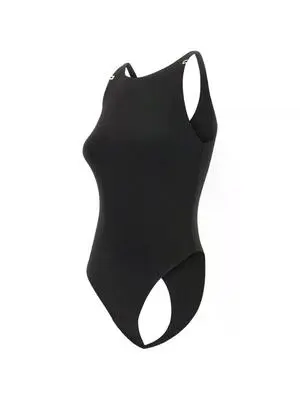Elisabetta Franchi Sleeveless Bodysuit With Logo Plaque