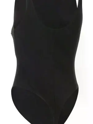 Elisabetta Franchi Sleeveless Bodysuit With Logo Plaque