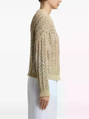 Peserico Sequin Embellishment Round Neck Sweater