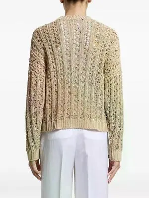 Peserico Sequin Embellishment Round Neck Sweater