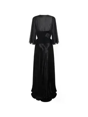 Alberta Ferretti V-neck Maxi Dress - Black