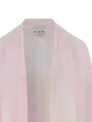 SA SU PHI Open-front Long-sleeve Coat - Pink