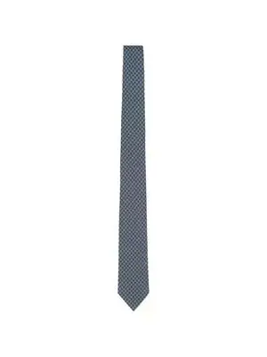 Emporio Armani Patterned Necktie - Blue