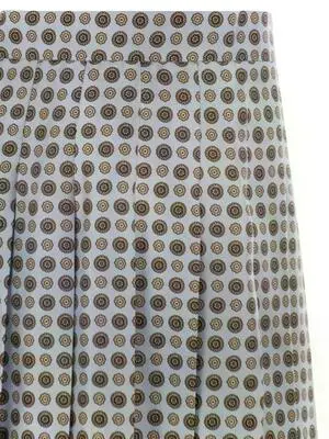 Max Mara Pleated Patterned Madison Silk Skirt
